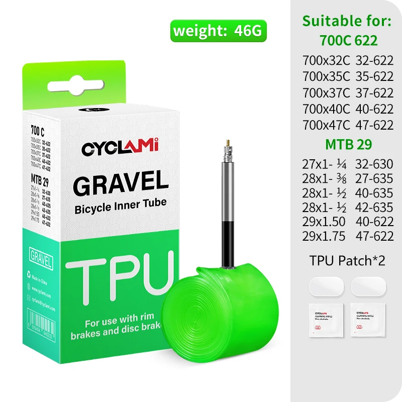 CYCLAMI Ultralight Road MTB 29 Bike TPU Inner Tube Tire French Valve FV ...