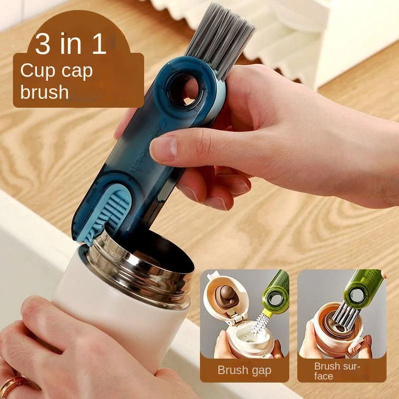 3 In 1 Bottle Gap Cleaner Brush Multifunctional Cup Cleaning Brushes ...