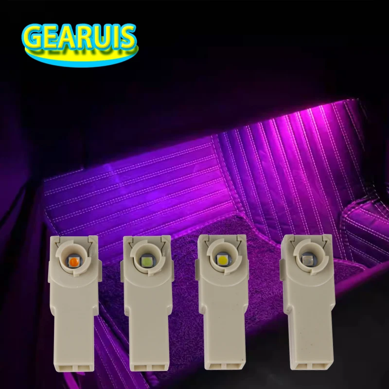 2Pcs-Car-Interior-LED-Light-Foot-Ambient-Lamp-Indoor-Footwell-Bulb-Foot ...