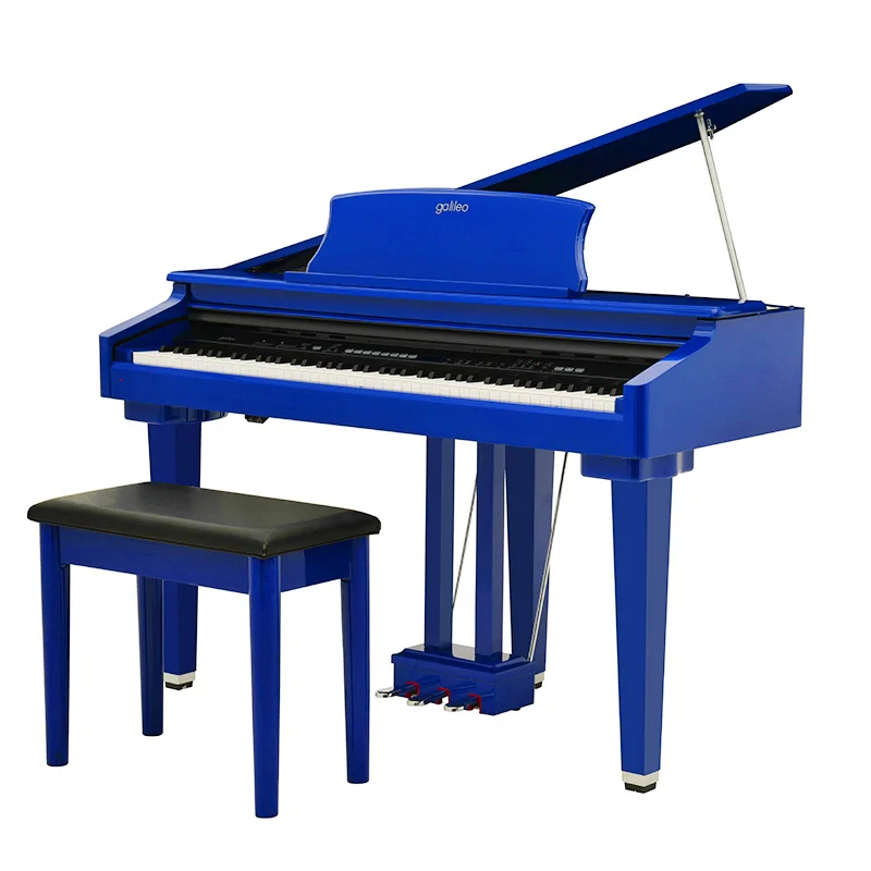 Is a High-Gloss Blue 88-Key Hammer Action Mini-Grand Digital Piano the ...