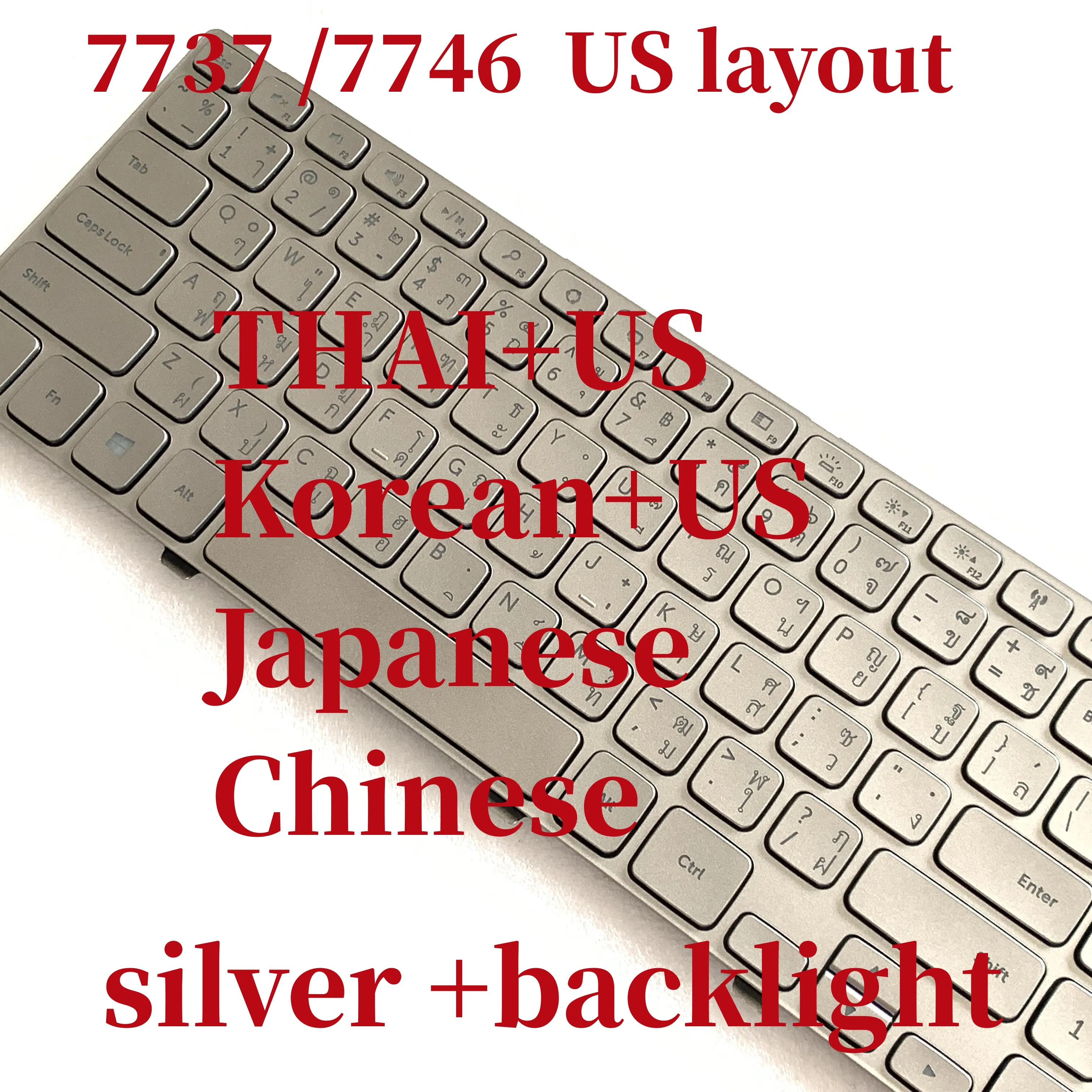 Teclado Original para portátil Dell Inspiron 17, 100%, 7737, con ...