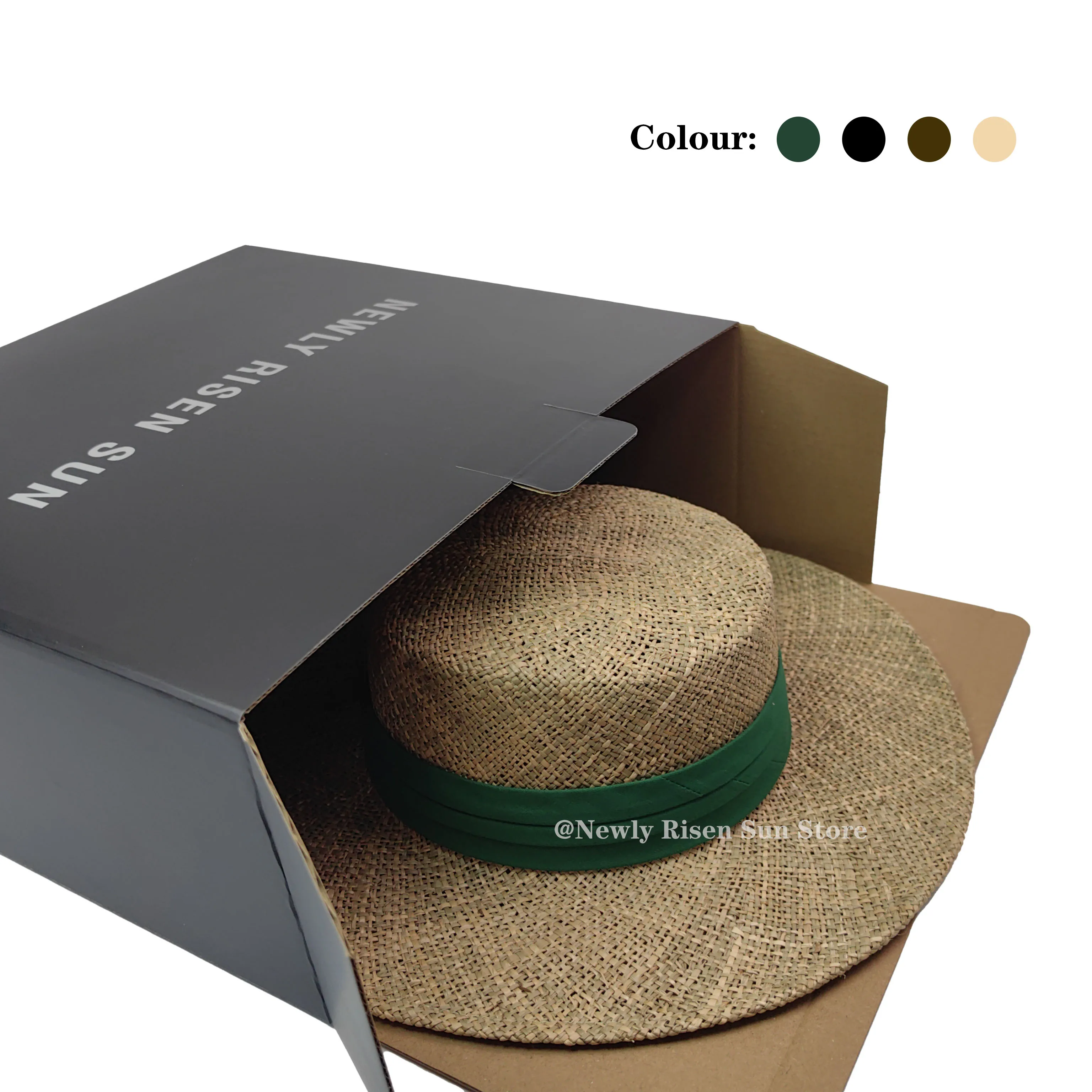 New Spring & Summer Natural Salt Straw Hand - woven Hat / French Retro ...