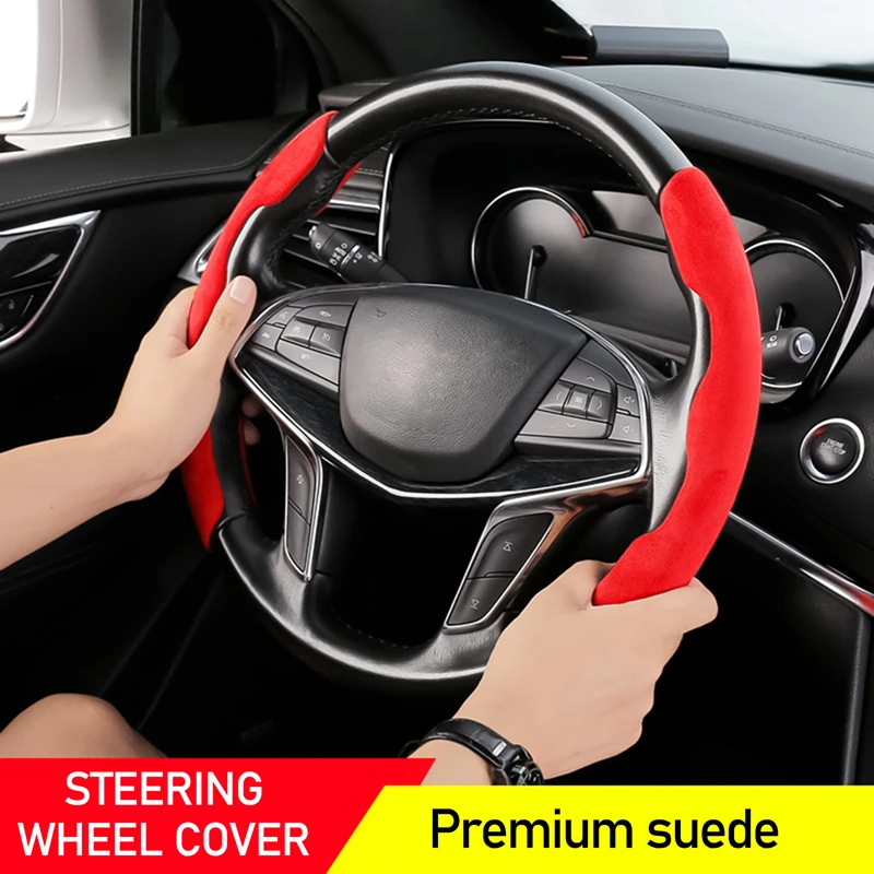 Universal-Half-Car-Steering-Wheel-Cover-Anti-Skid-Plush-Leather ...