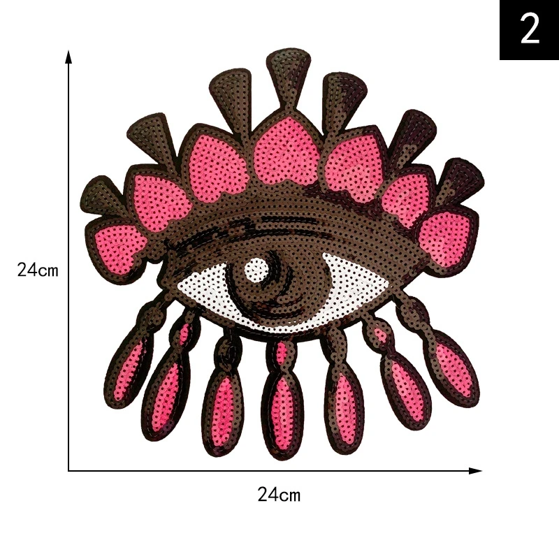 Sequin Patches AHANDMAKER 6 Pcs Eye Beaded Patches For Clothes, 2.6x2.2 ...