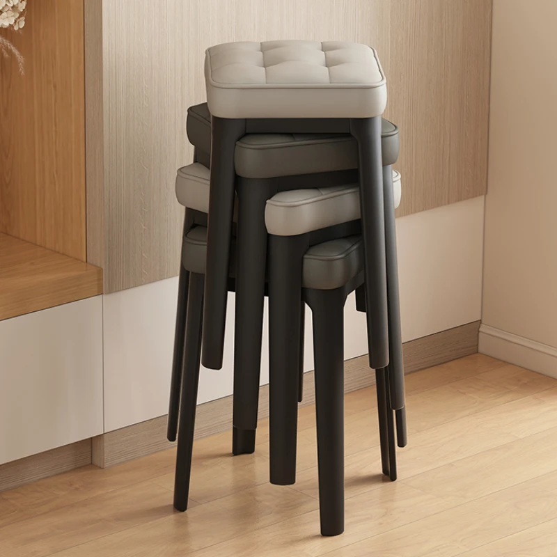 Rattan-Stool-Dining-Chairs-Simple-Triangular-Nordic-Bar-Height ...