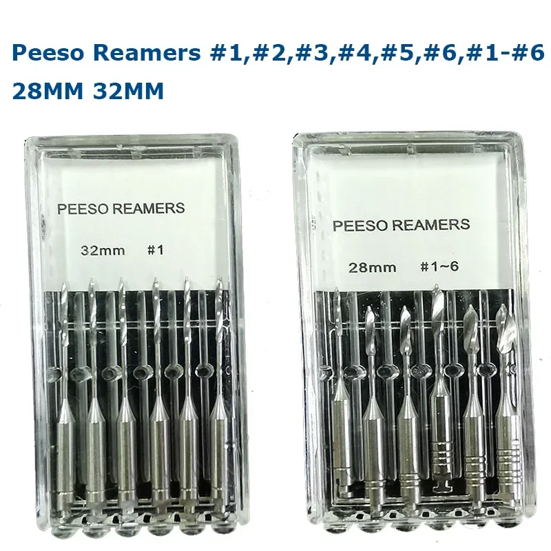 Dental-Tools-Root-Cannal-Endo-Peeso-Reamers-Drill-28mm-32mm-Stainless ...