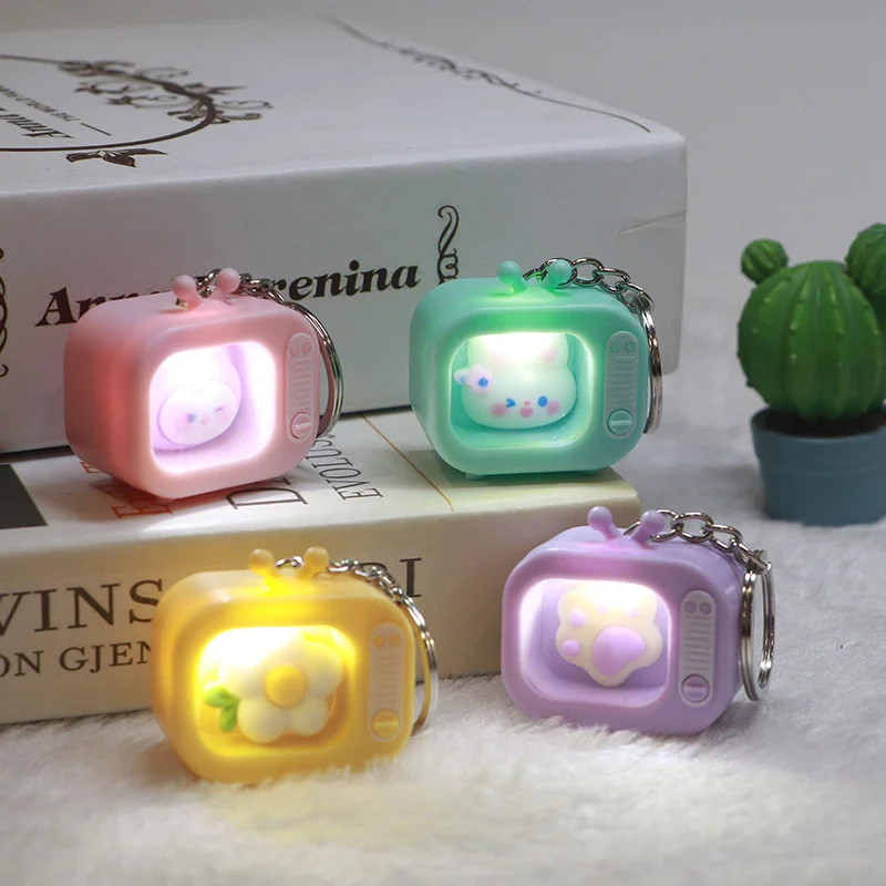 Mini-Keychain-TV-With-LED-Light-Bag-Pendant-Dormitory-Bedside-Night ...