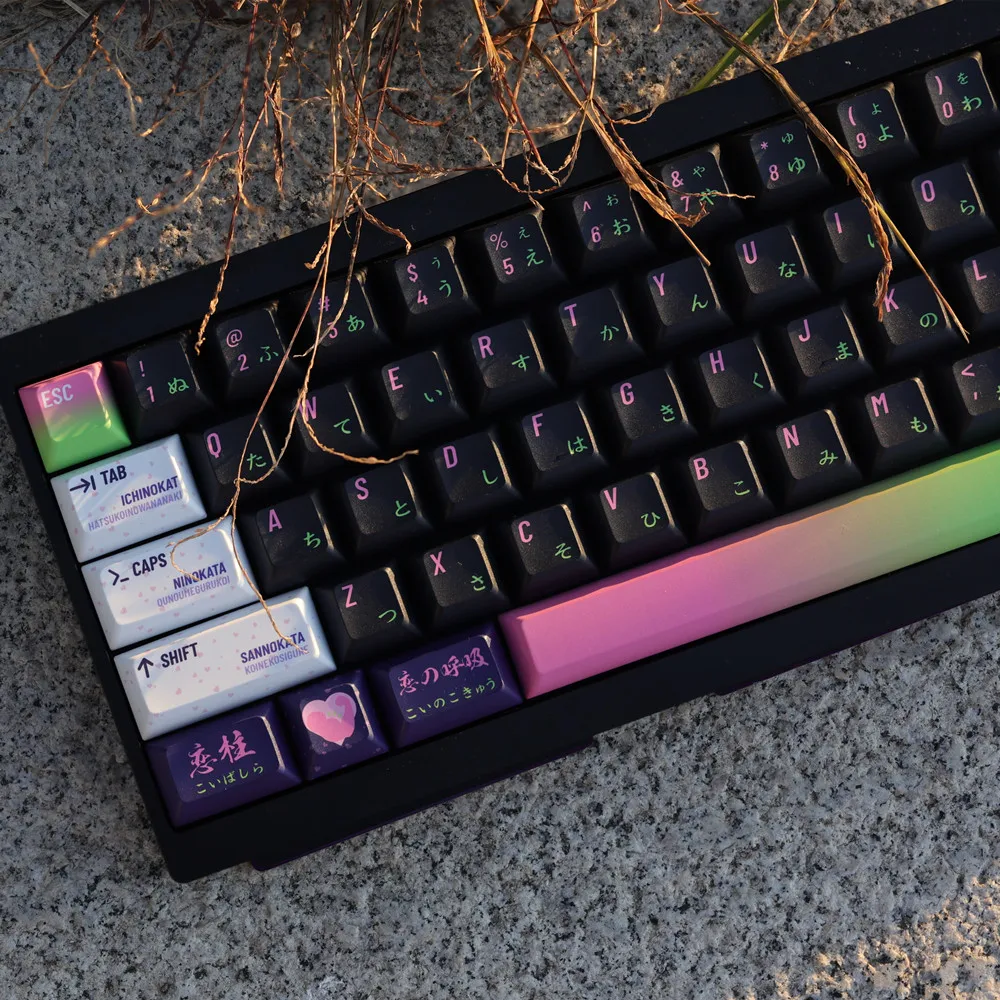 Love-Column-Keycap-Japanese-KCA-Profile-5-Side-DYE-SUB-140-Keys-PBT ...