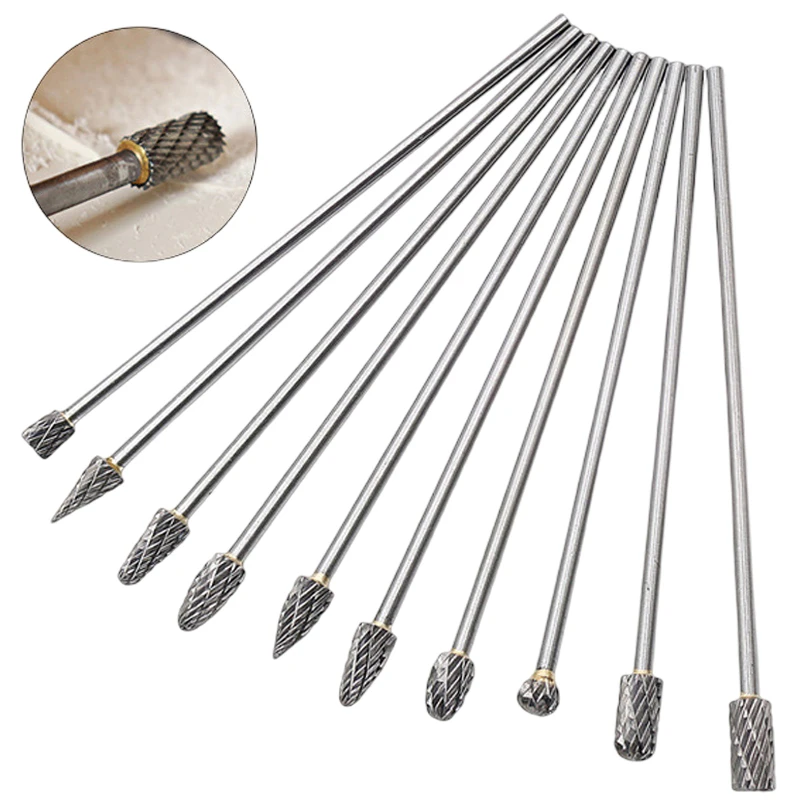 1pc-3-6-100mm-Tungsten-Carbide-Burr-Single-Double-Groove-Extended-Hard ...
