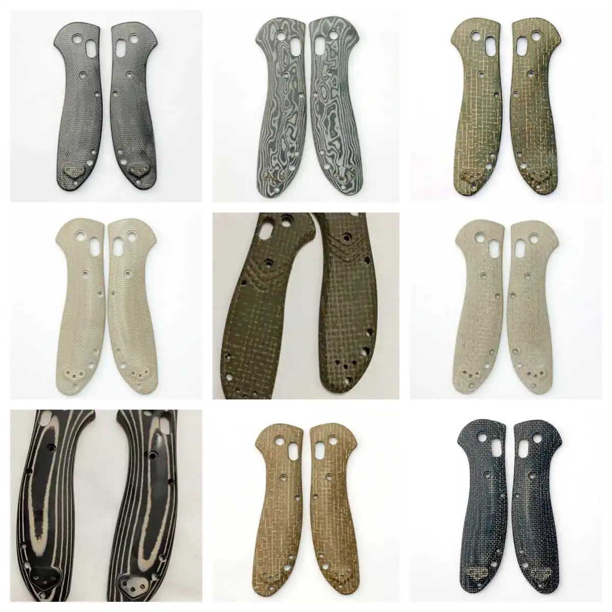 2025 NEW Custom Micarta Material Knife Scales for Benchmade Griptilian ...
