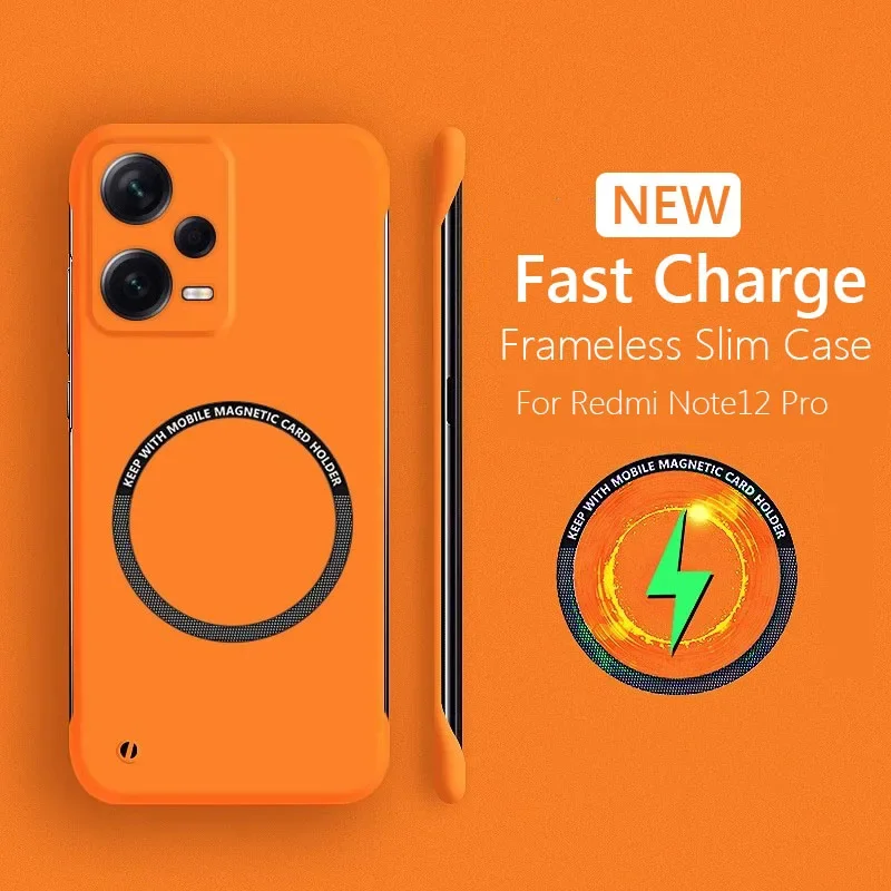 Frameless-Magnetic-For-Magsafe-Slim-Case-For-Xiaomi-Redmi-Note-12-Pro ...
