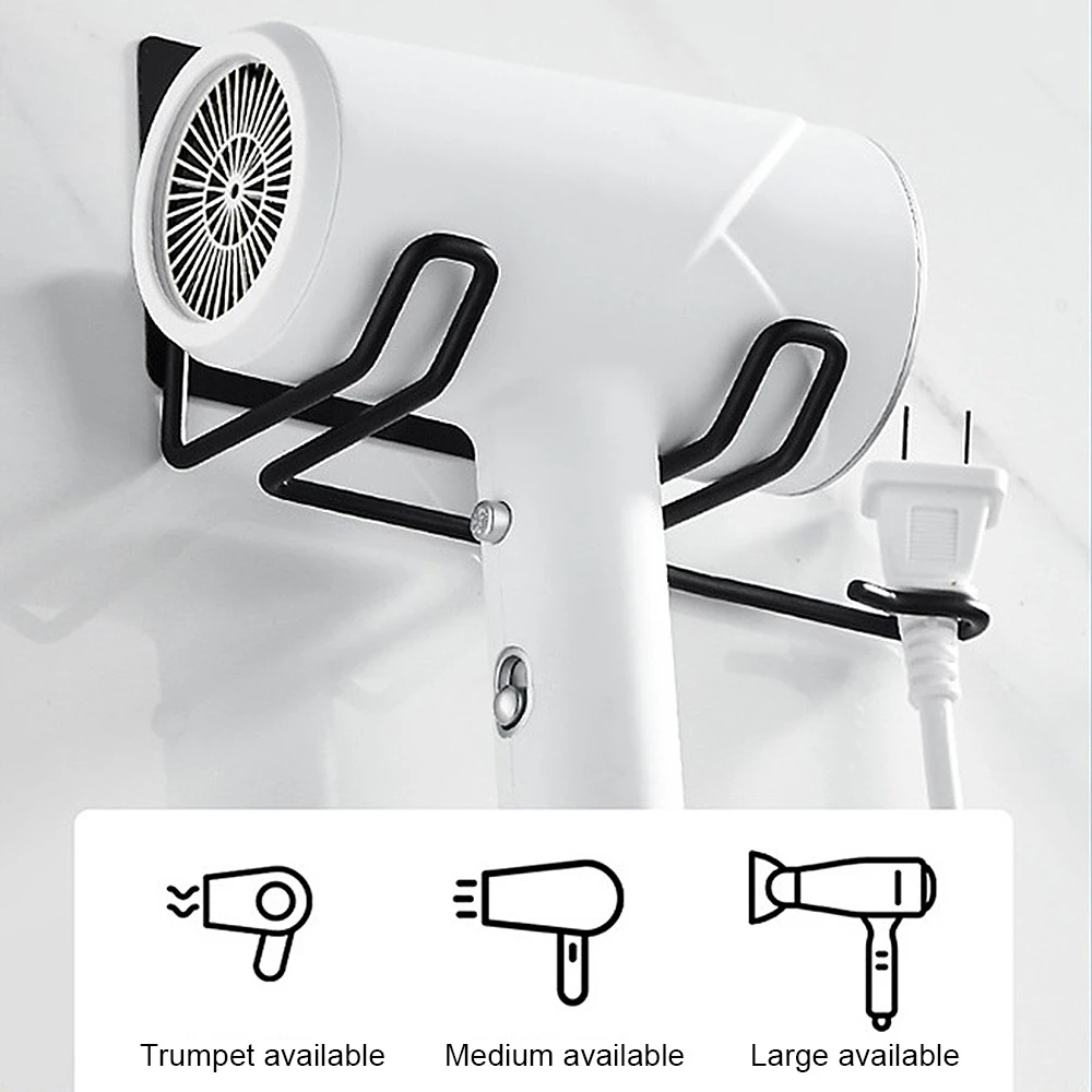 Hair Dryer Holder Rack Wall Mounted Hair Straightener Dryer Holders ...