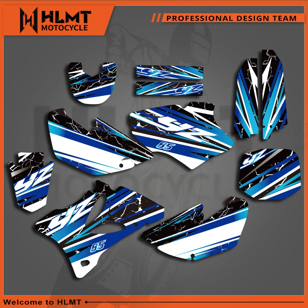 Motocross Background Graphics Decals Stickers For YAMAHA YZ85 YZ 85 ...