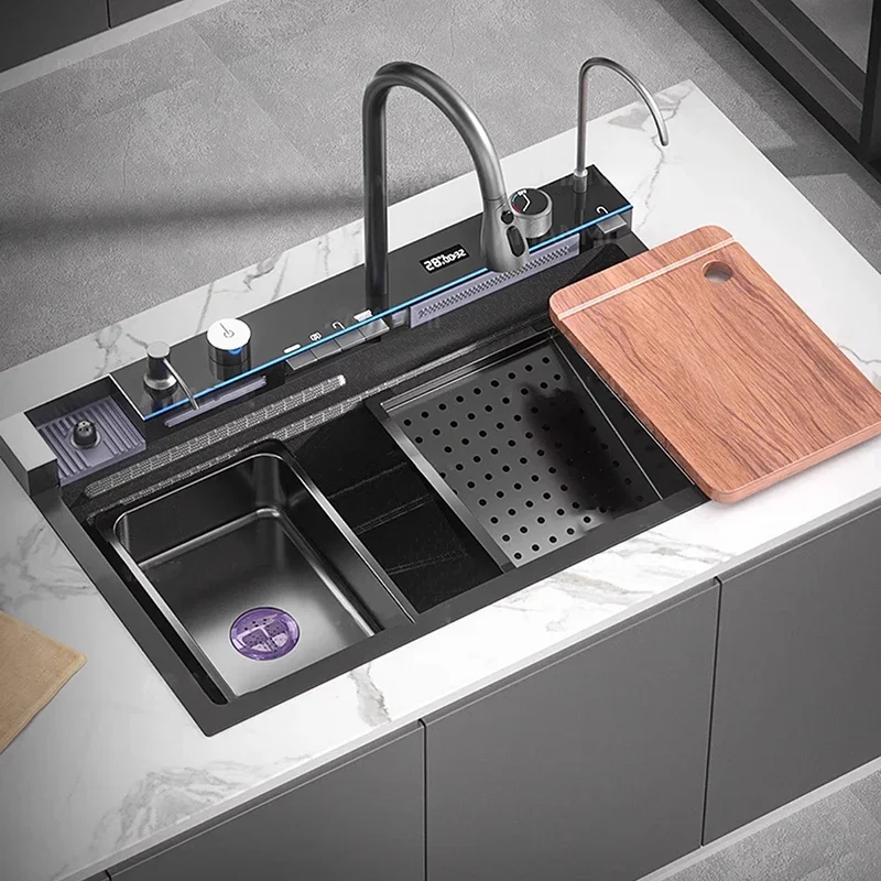 Modern-Large-Sink-for-Kitchen-Honeycomb-Embossed-Embedded-Stainless ...