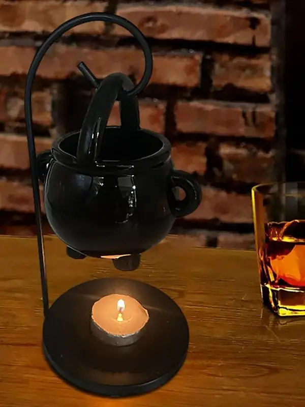 Witch Cauldron Oil Burner Tealight Candle Holder Oil Burner Essential ...