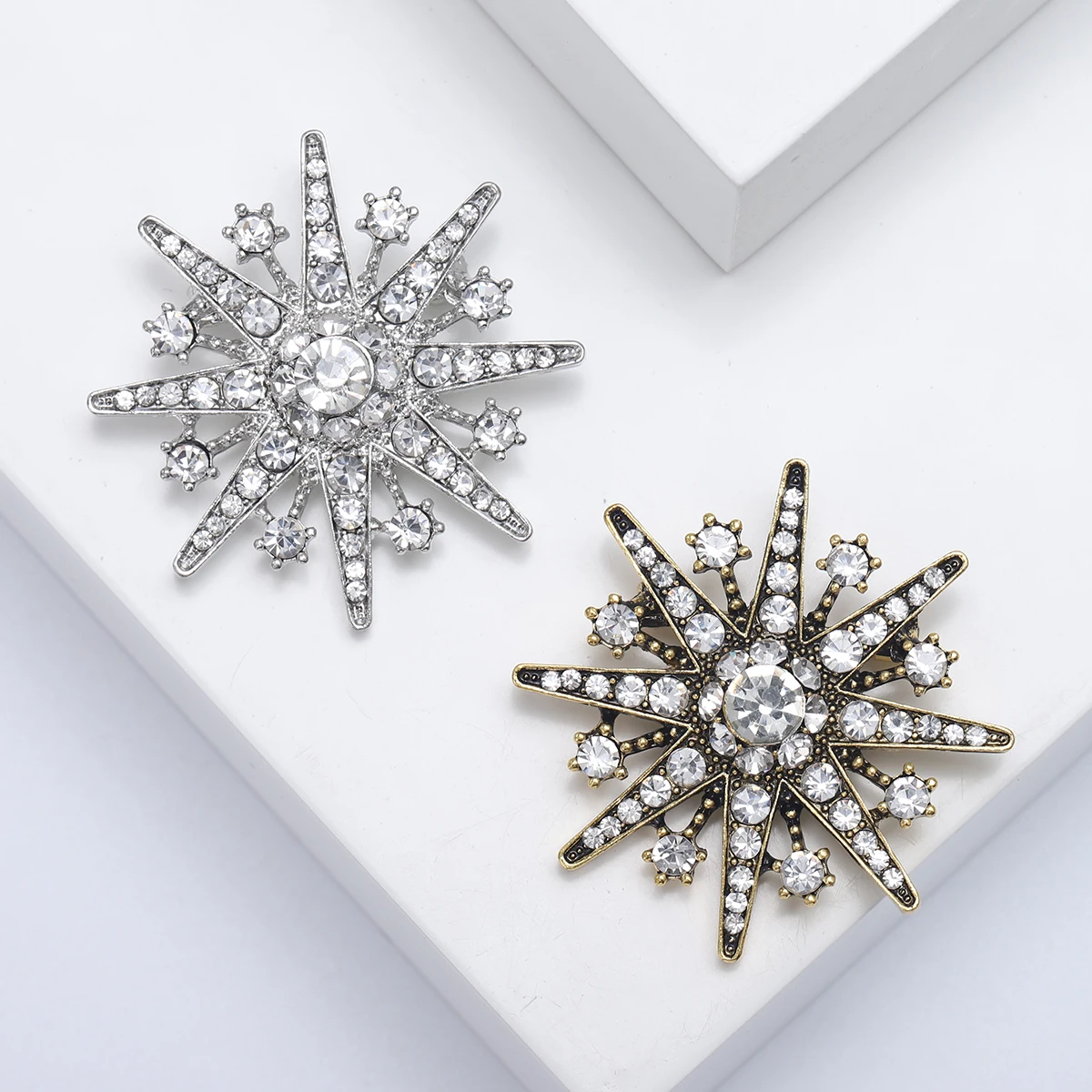 Korean-Exquisite-Rhinestone-Estrela-broche-Acess-rios-de-roupas ...