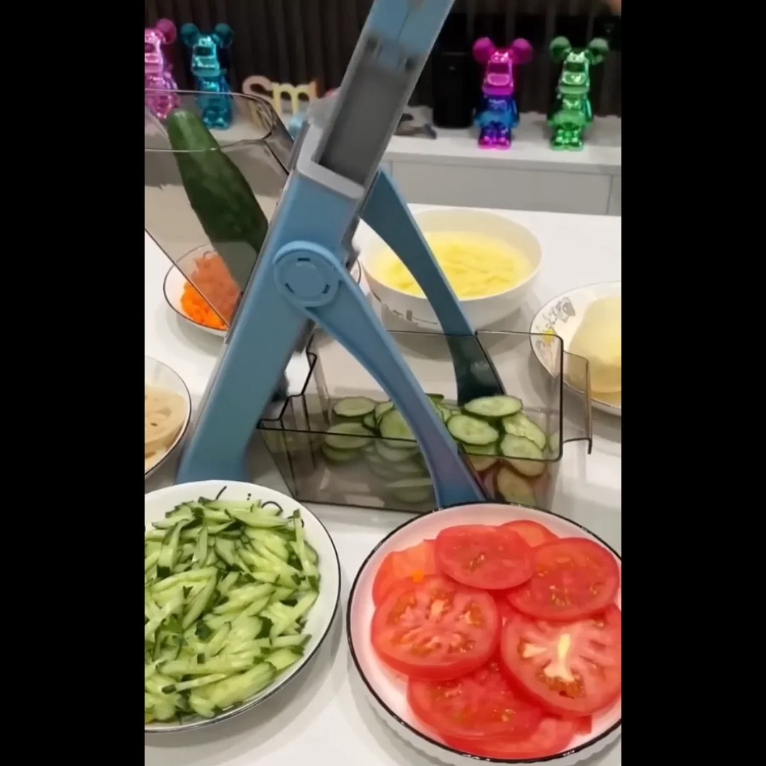 4 In 1 Vegetable Cutter Chopper Adjustable Multi-function Cutter ...