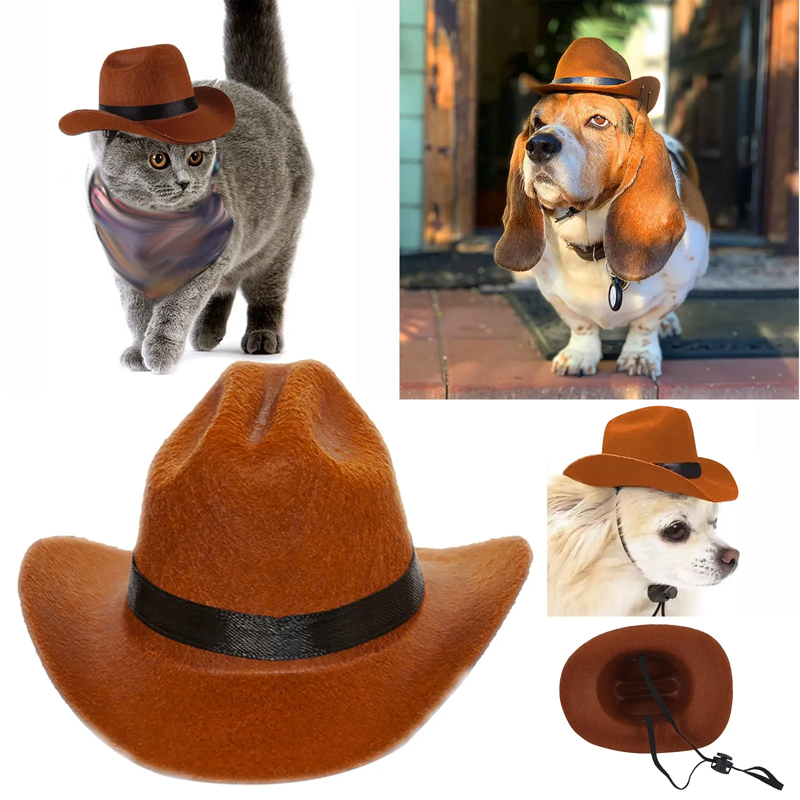 Pet-Cowboy-Hat-Clothing-Dog-Cat-Cowboy-Hats-Puppy-Adjustable-Cap ...
