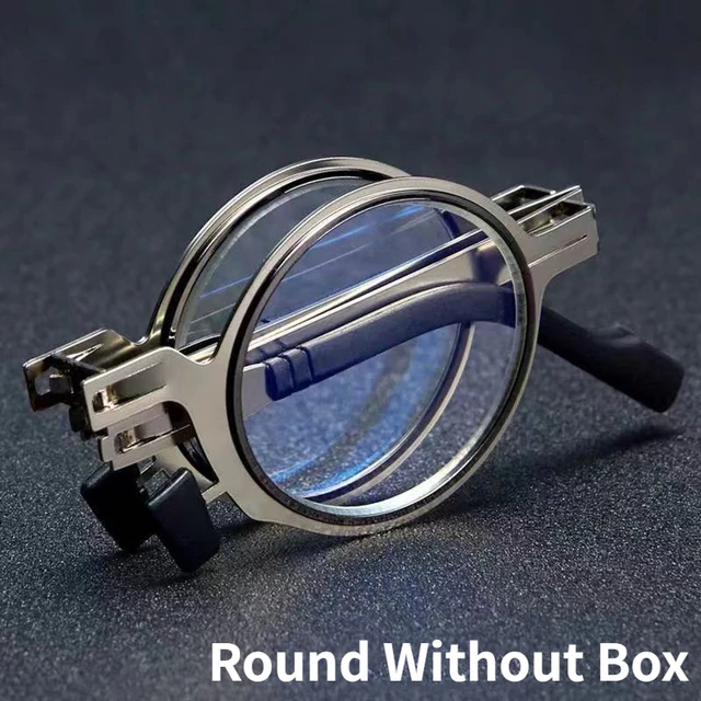 Blue Light Blocking Reading Glasses Men Metal Foldable Presbyopia ...