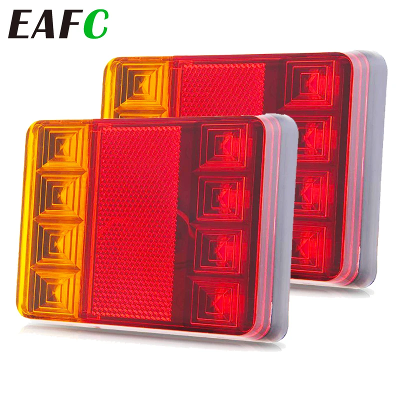 EAFC-12V-8LED-Waterproof-Durable-Car-Truck-LED-Rear-Tail-Light-Warning ...