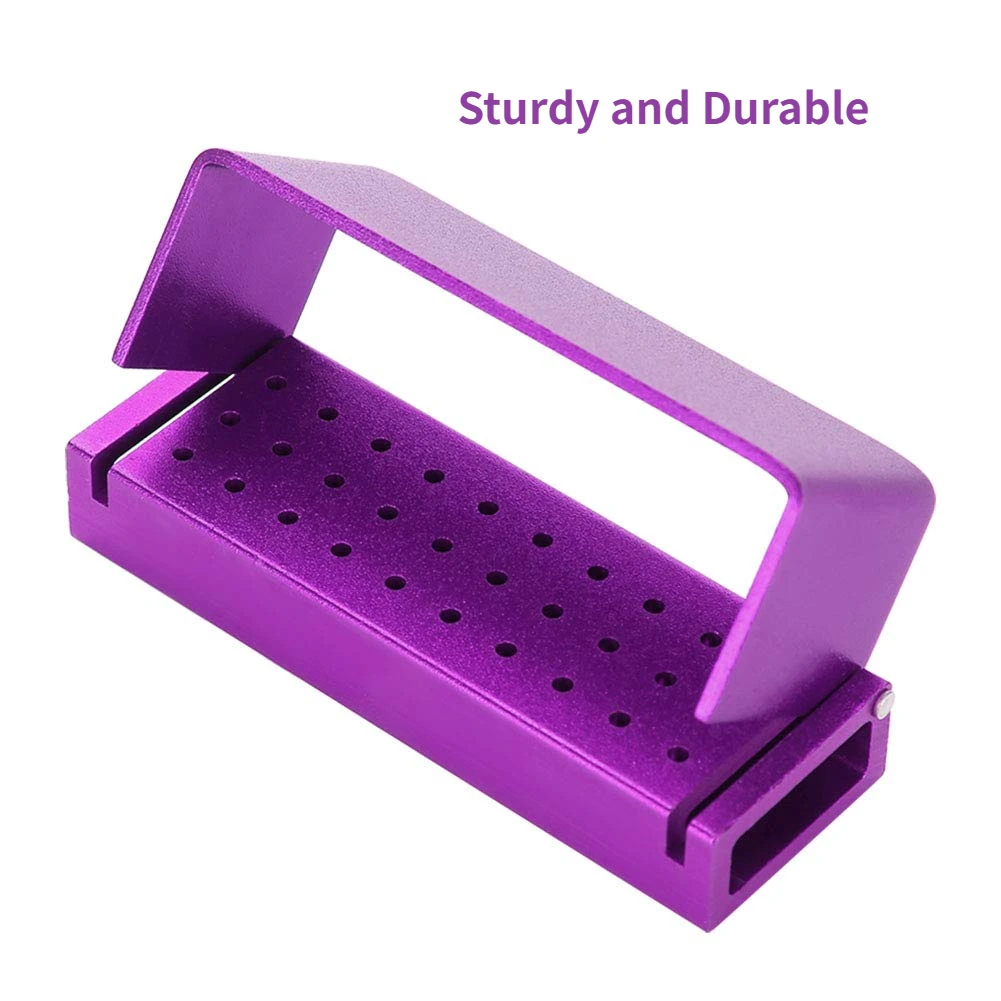 30 Holes Dental Bur Blocks Aluminium Autoclavable Dental Bur Holder ...