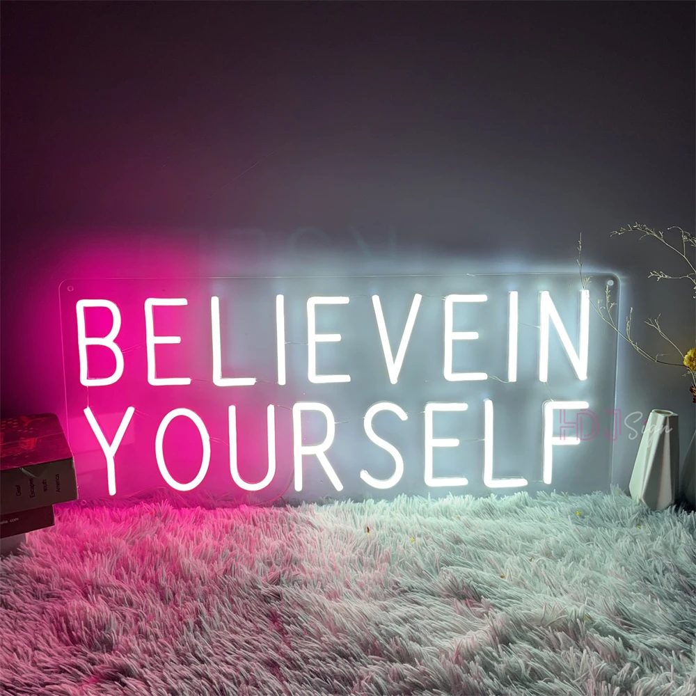 Neon-LED-Sign-Believe-In-Yourself-Neon-Light-Sign-Gaming-Room-Decor ...