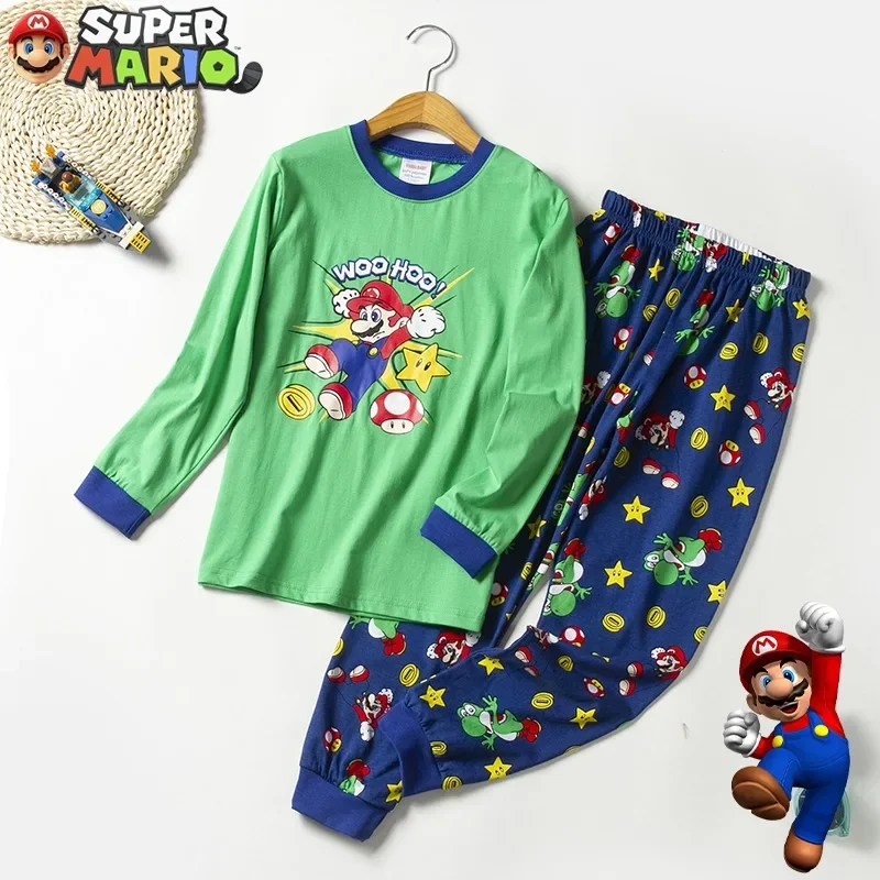 Super-Mario-Bros-Pyjamas-Set-for-Children-90-130CM-Boys-Anime-Sleepwear ...