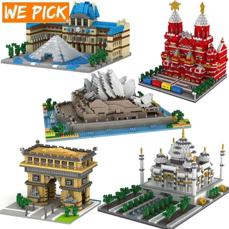 Architecture-Big-Ben-Eiffel-Tower-London-Pair-Louvre-Micro-Building-Blocks-Capitol-Sydney-Opera ...