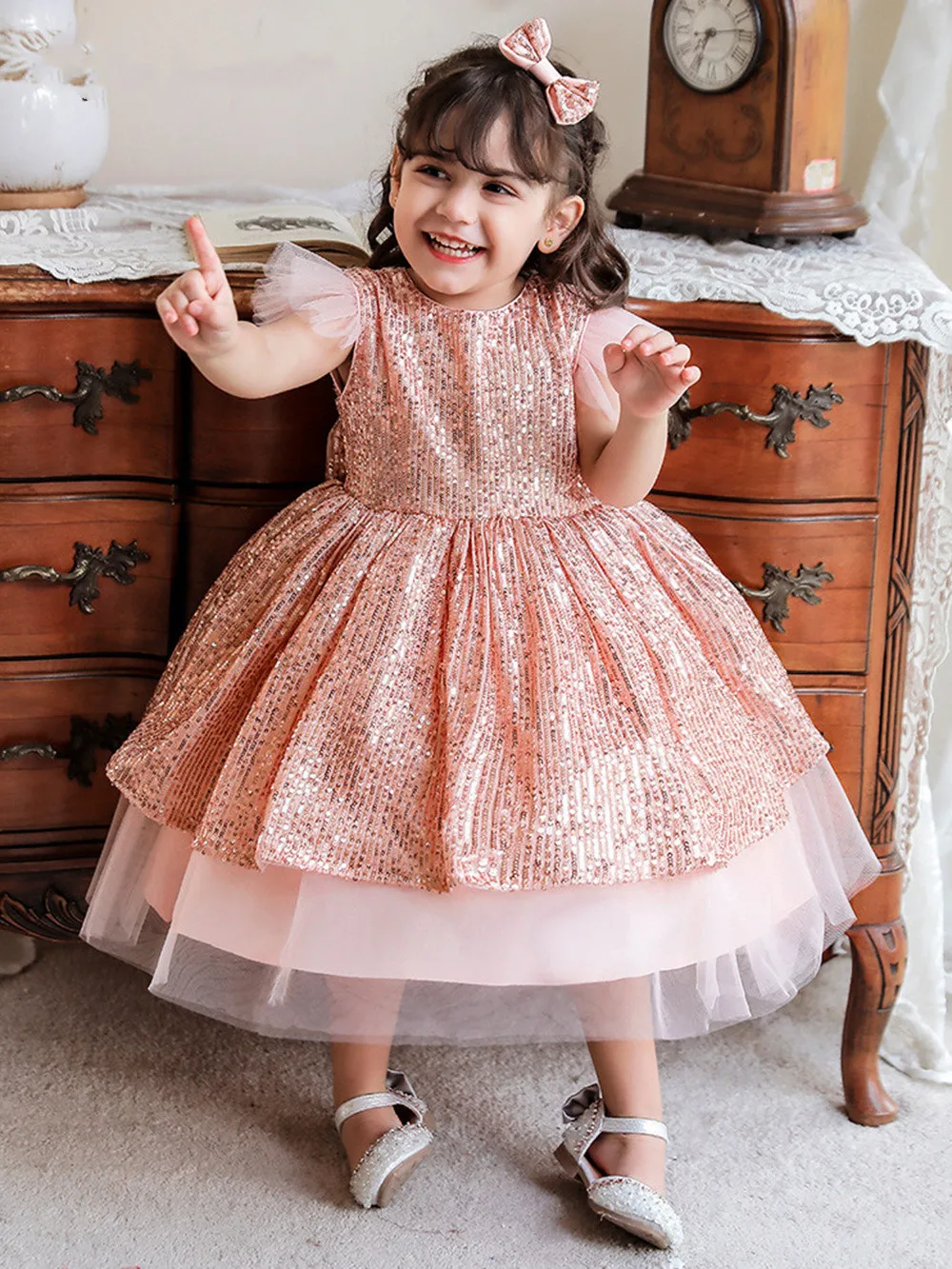 Glitter-Pink-Flower-Girls-Dresses-for-Wedding-Scoop-Neck-Sequined-Ball ...
