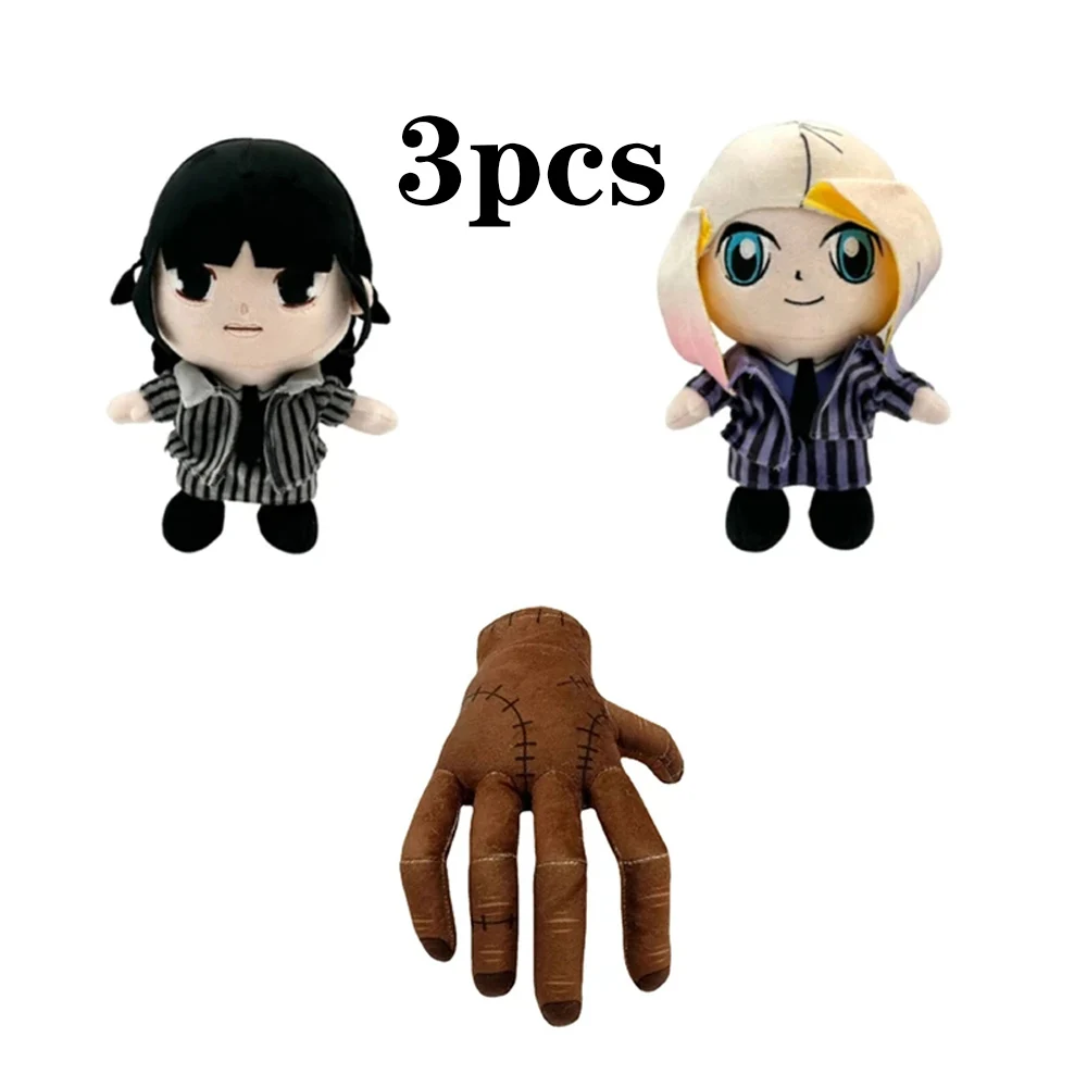 3pcs Adams Wednesday Plush Toy Enid Sinclair Hand Stuffed Figurine Soft ...