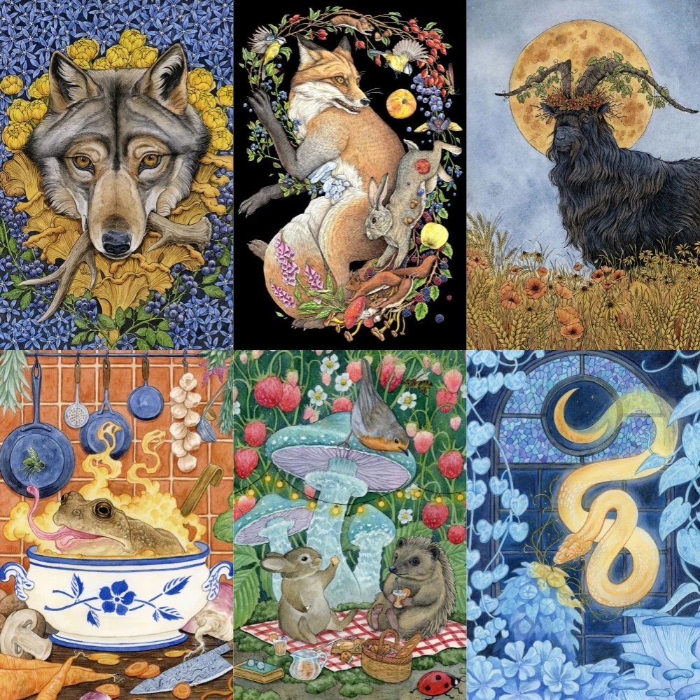 DIY-Animal-Diamond-Painting-Bath-Frog-Antelope-Hedgehog-Mouse-Art ...