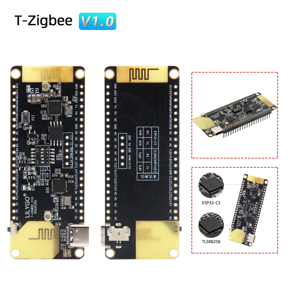 LILYGO-T-Zigbee-ESP32-C3-TLSR8258-Zigbee-Ultra-Low-Power-IOT-Development-Board-WiFi-Bluetooth ...