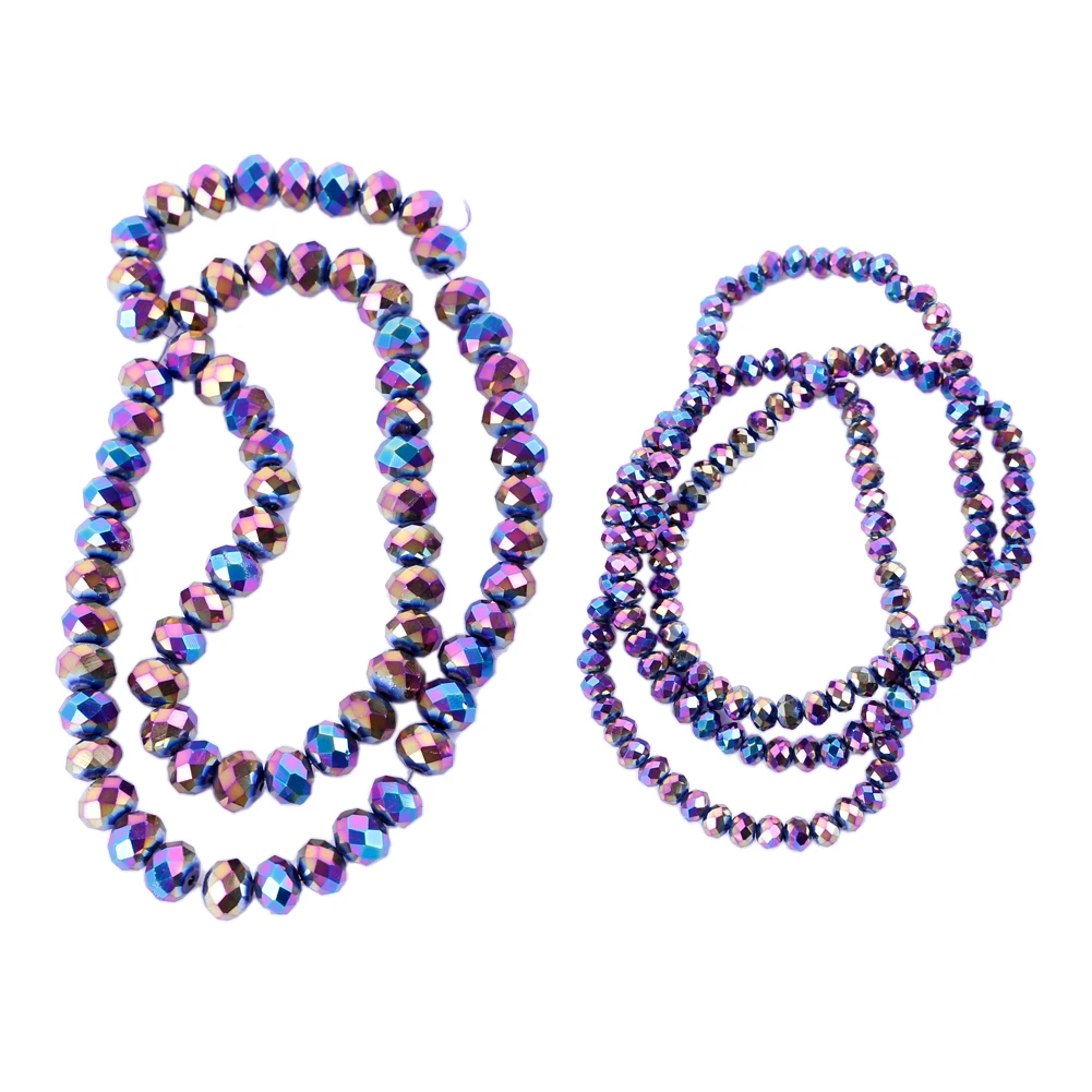 Plated-Color-Crystal-Loose-Bead-Faceted-Oblate-Wheel-Beads-for-Jewelry ...