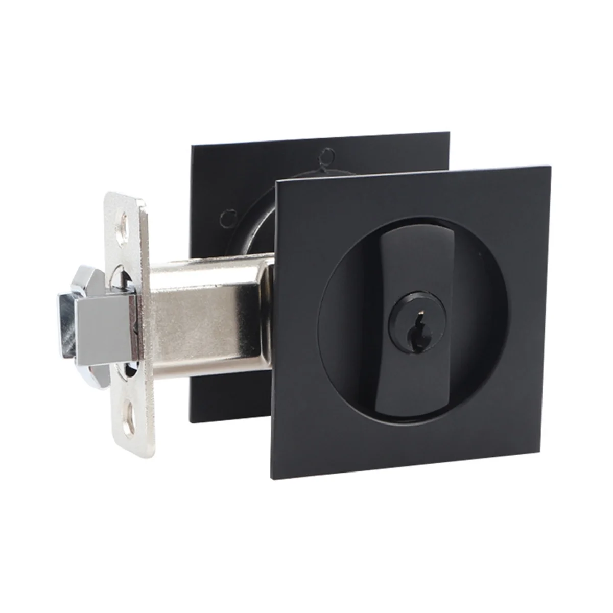 Pocket-Door-Lock-Black-Door-Hardware-Anti-Theft-Lock-Contemporary ...