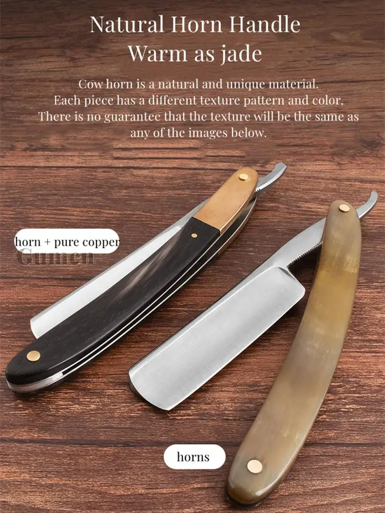 Japanese-440C-Steel-Straight-Edge-Sharp-Barber-Razor-Salon-Barbershop ...