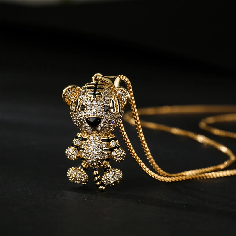 Exquisite and Cute Tiger Necklace Fashion Personality Movable Limbs ...