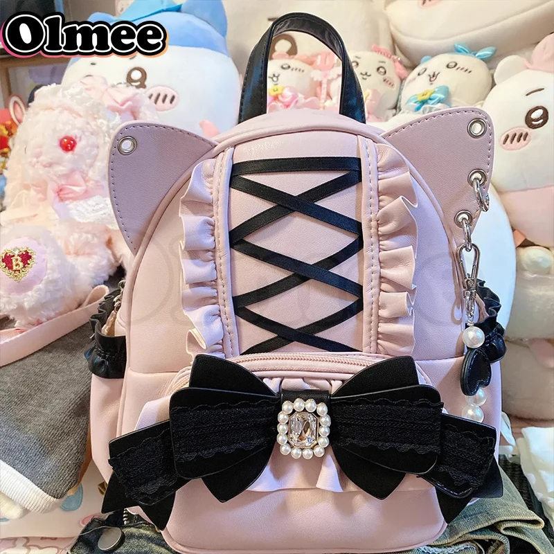 [Olmee] In Stock Kitty Cat Ears Jirai Kei Hand Bag Back Pack Backpack ...