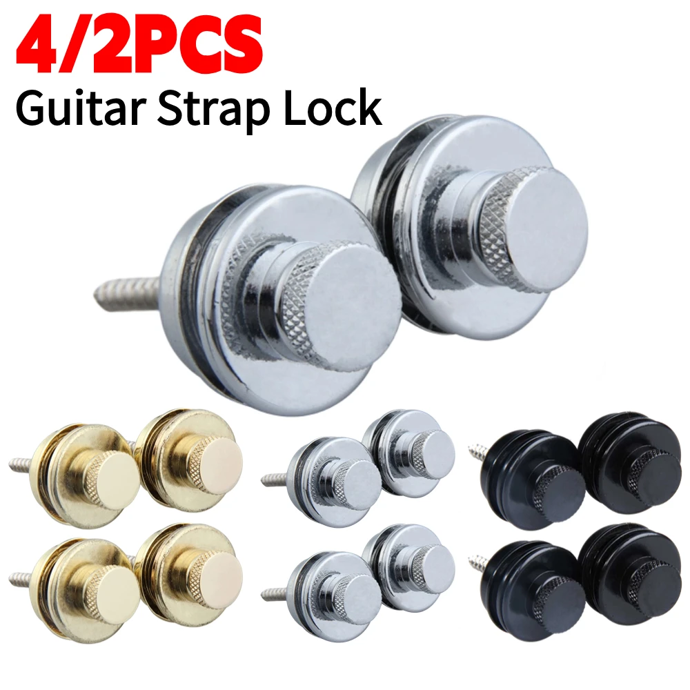 4-2PCS-Electric-Guitar-Straplock-Flat-Head-Electric-Guitars-Strap-End ...