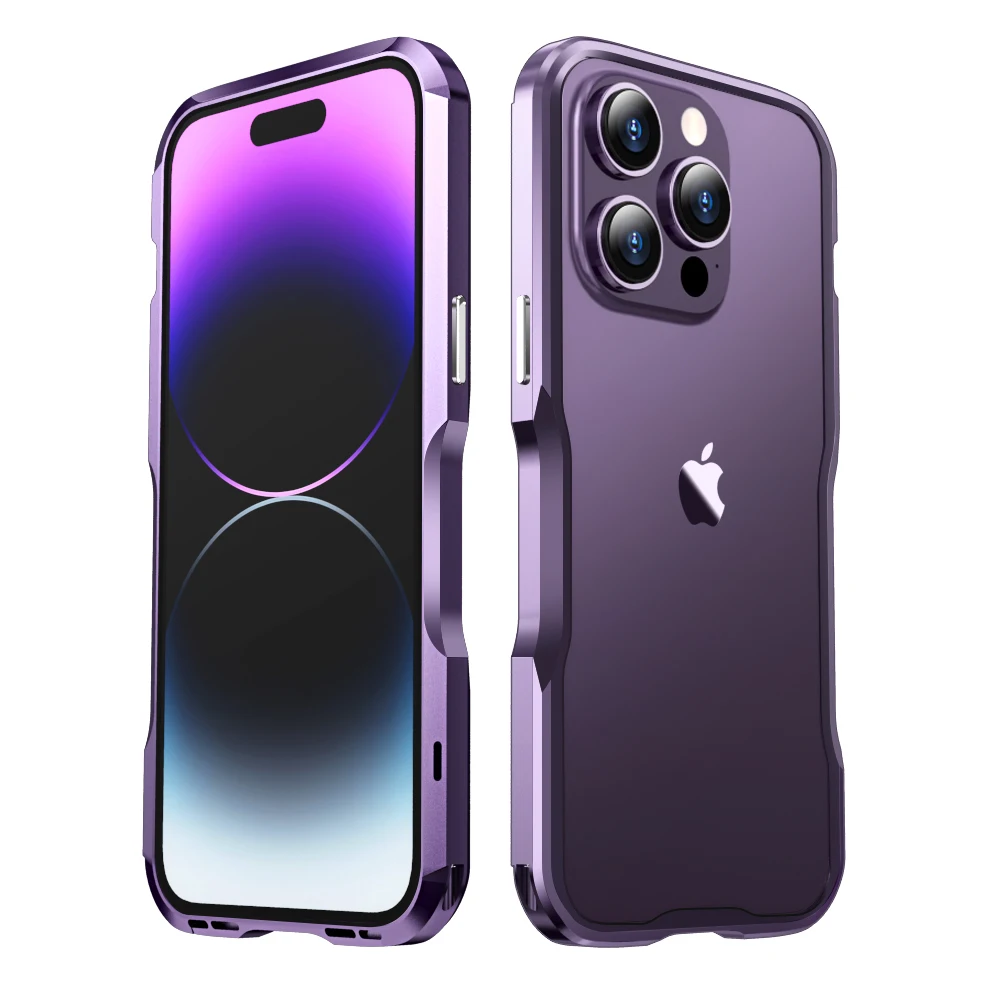 For-iPhone-14-Pro-Max-Armor-Case-Luxury-Metal-Frame-For-iPhone-13-12-11 ...