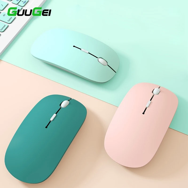 GUUGEI Mouse mudo sem fio bluetooth para laptop, computador, pc, mini ...