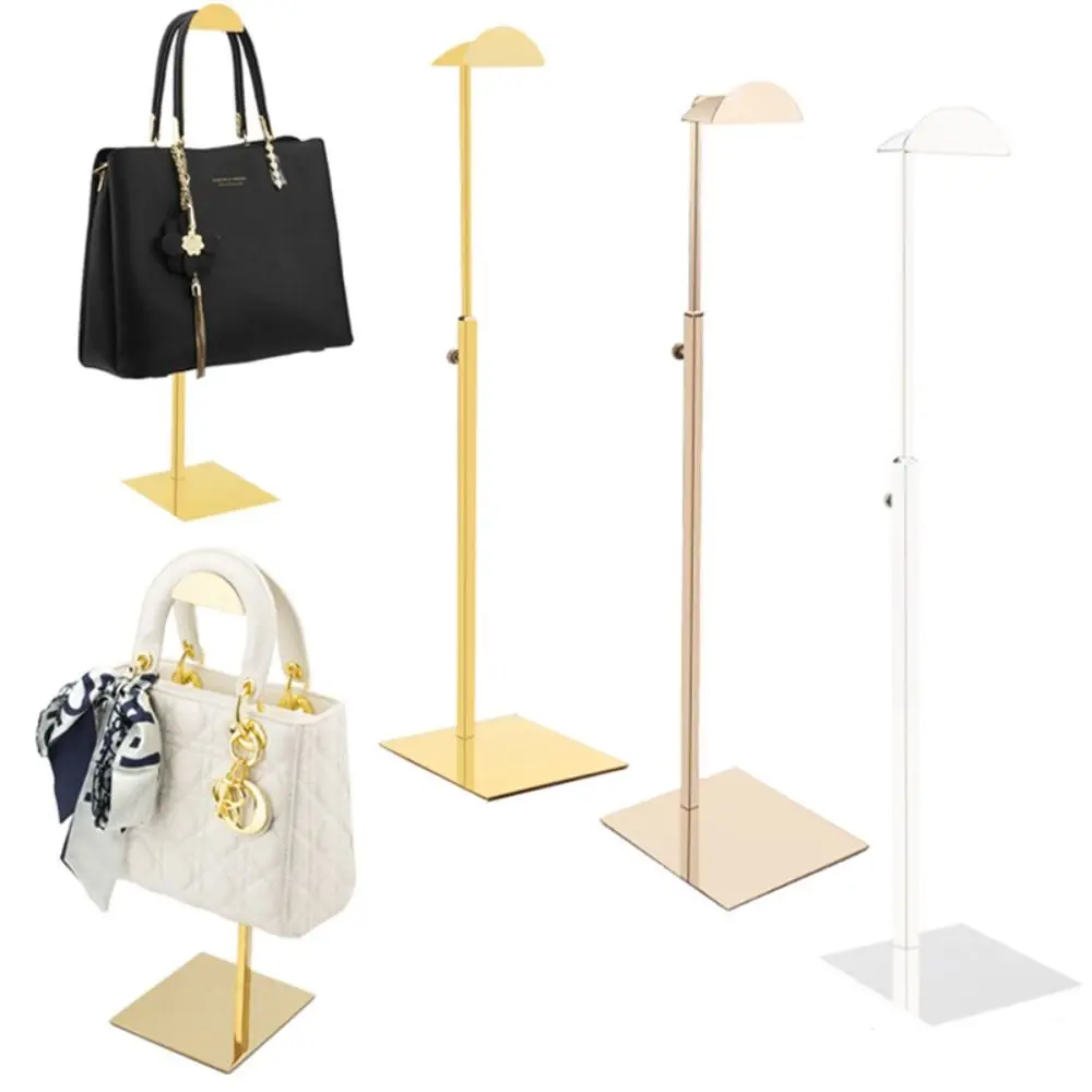 Adjustable Polished Gold / Silver Hanging Bag Handbag Shelf Display ...