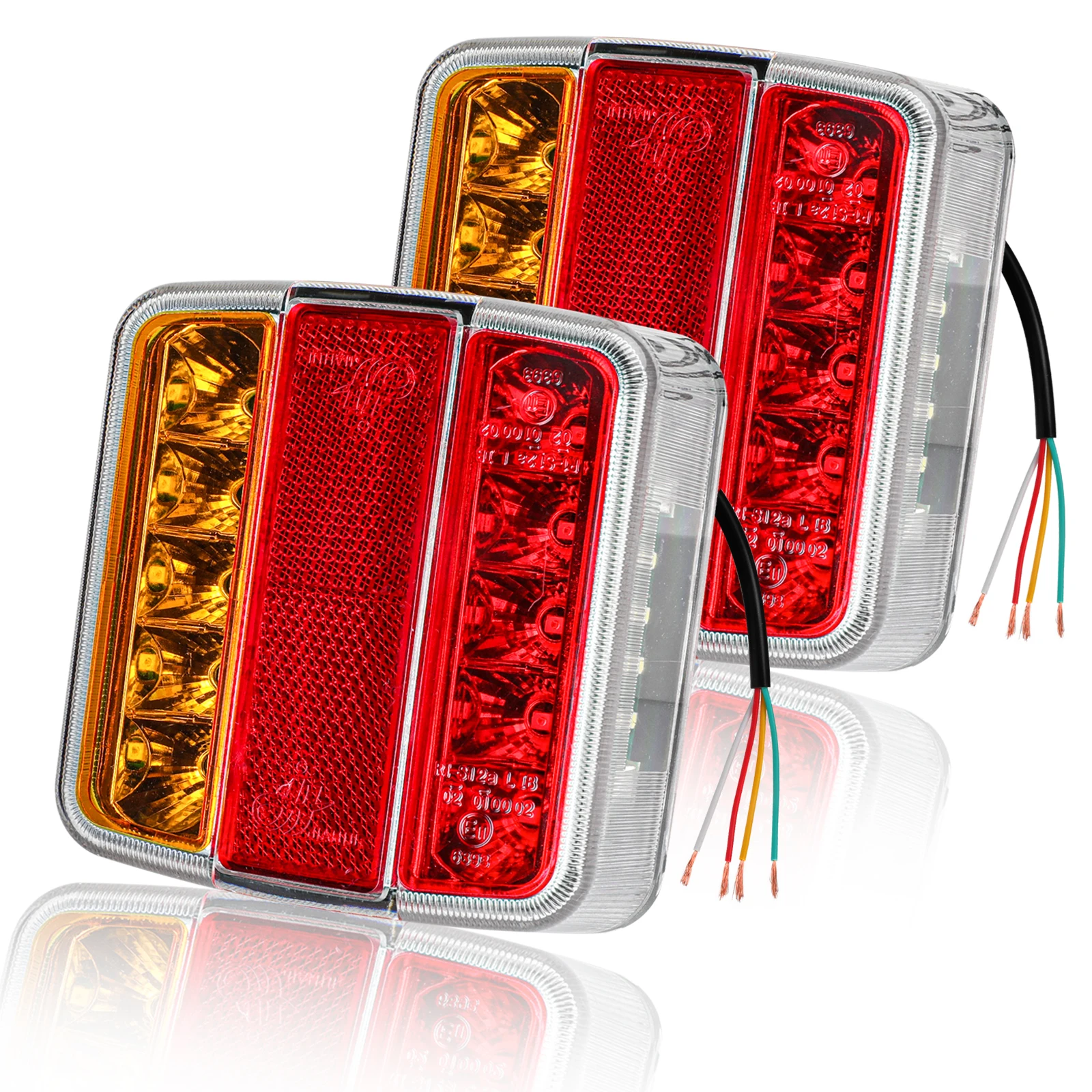 AOHEWEI-2PCS-LED-Trailer-Tail-Lights-Lorry-Brake-Rear-Side-Waterproof ...