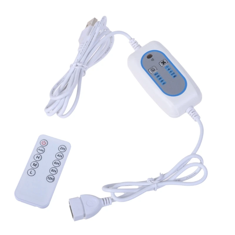 USB Remote Control Timing Cable 2-12 Hours Timing 4 Speed Adjust ...