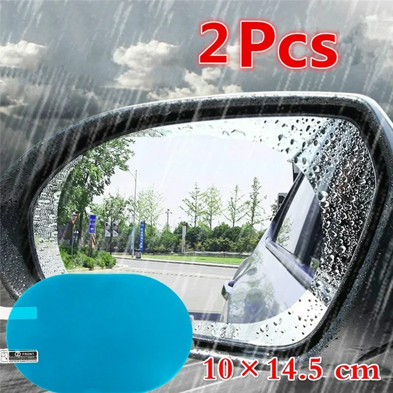 2pcs Rainproof Car Rearview Mirror Sticker Anti-fog Protective Film ...