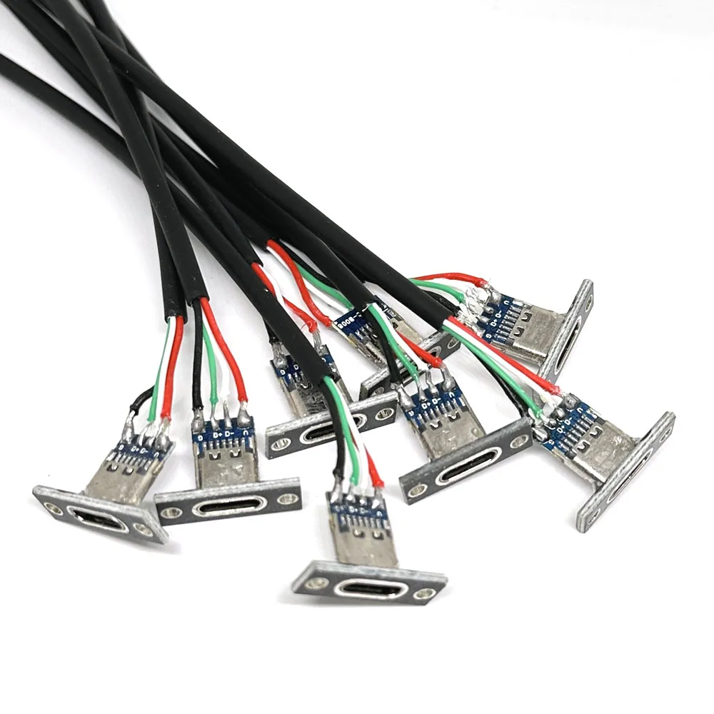 3A-USB-3-1-Type-C-Jack-4Pin-Waterproof-Strip-Line-Of-Solder-Joint ...