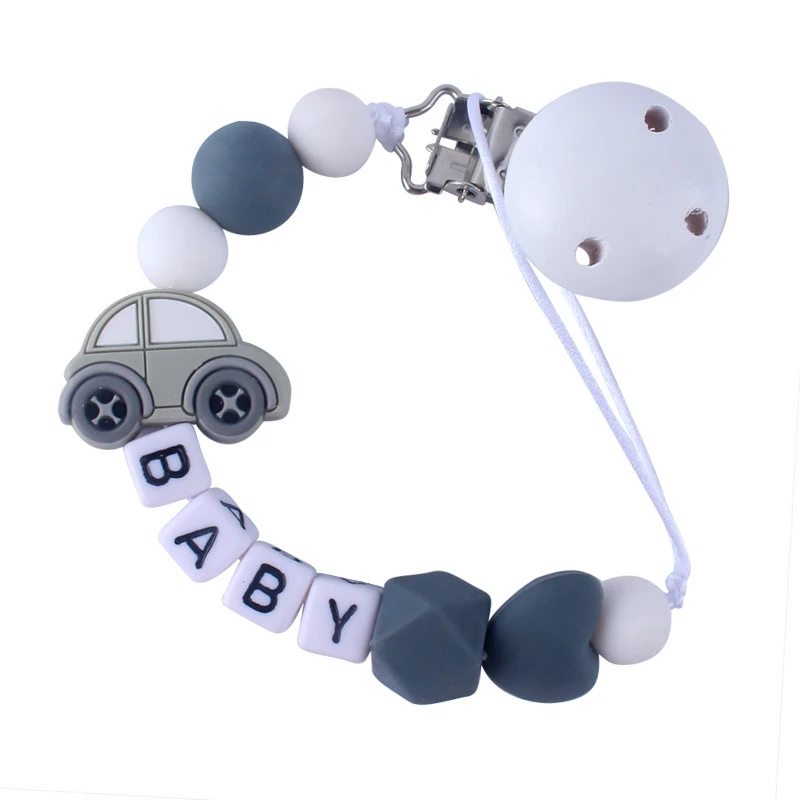 Personalized Silicone Pacifier Clip Name - Customized Pacifiers Leashes ...