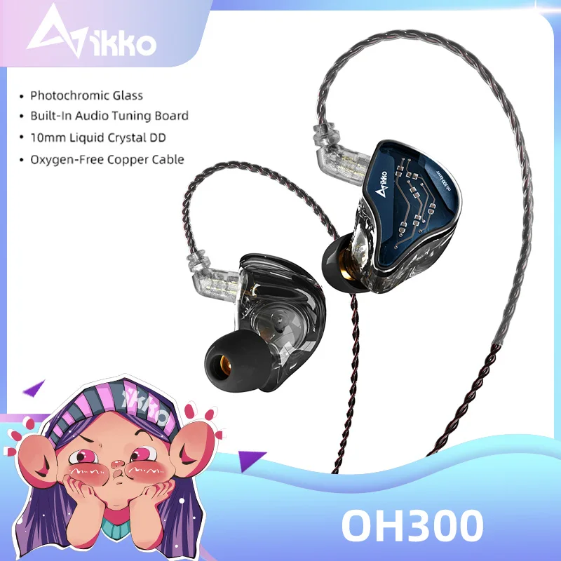 IKKO-Ohm-fone-de-ouvido-com-fio-Hifi-Headphones-vidro-fotocrom-tico ...