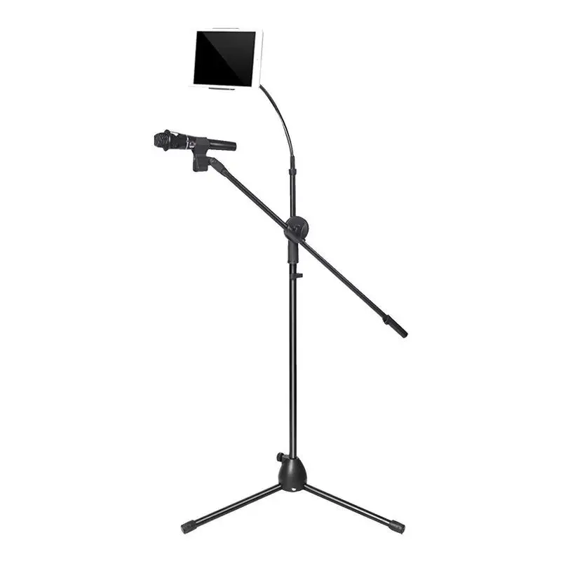 Microphone-Stand-2-in-1-Floor-Mic-Tripod-With-Phone-Holder-Height ...