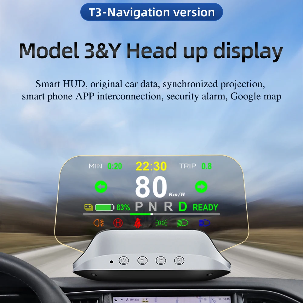 T3 HUD For Tesla Model 3Y 2019 2022 Electric Vehicle Head Up Display ...