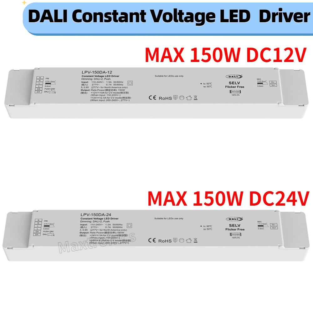 NEW-150W-DALI-Constant-Voltage-LED-Driver-12VDC-LPV-150DA-12-24VDC-LPV ...